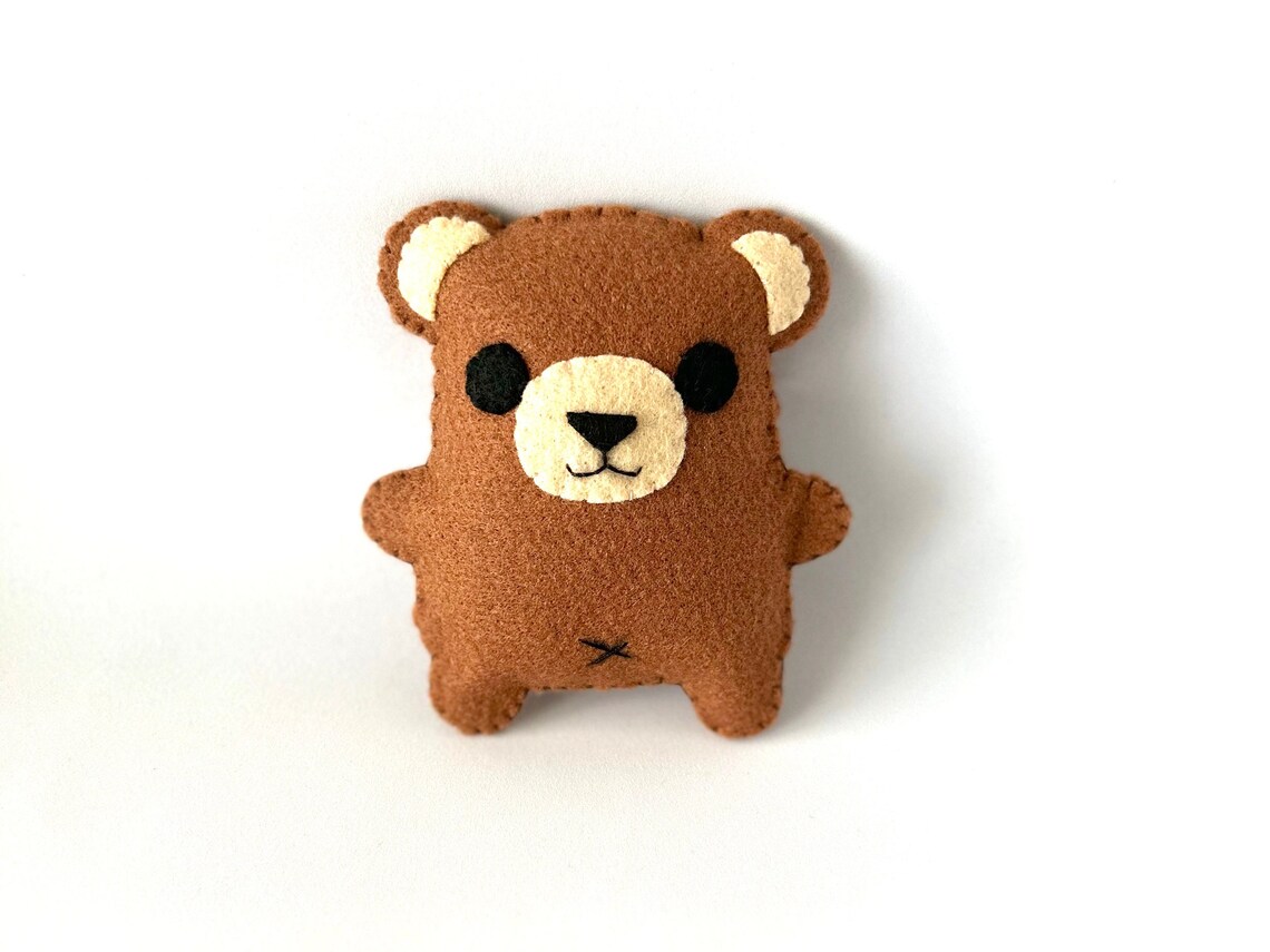PDF Pattern Little Teddy Bear Handmade Felt Doll SVG Sewing Pattern ...