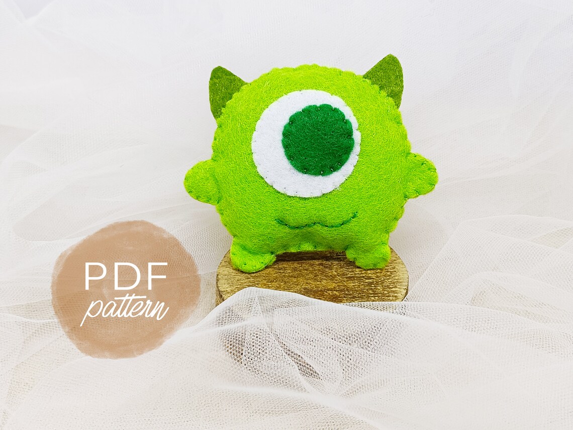 PDF Pattern Little Monster Baby Handmade Felt Doll SVG Sewing Pattern ...