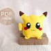 PDF Pattern Little Pikachu Handmade Felt Doll SVG Sewing Pattern ...