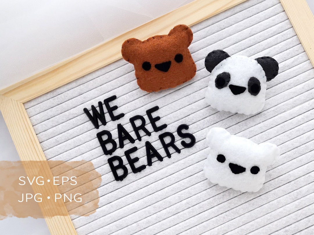 We Bare Bears Handmade Felt Doll SVG EPS Digital Download - Etsy