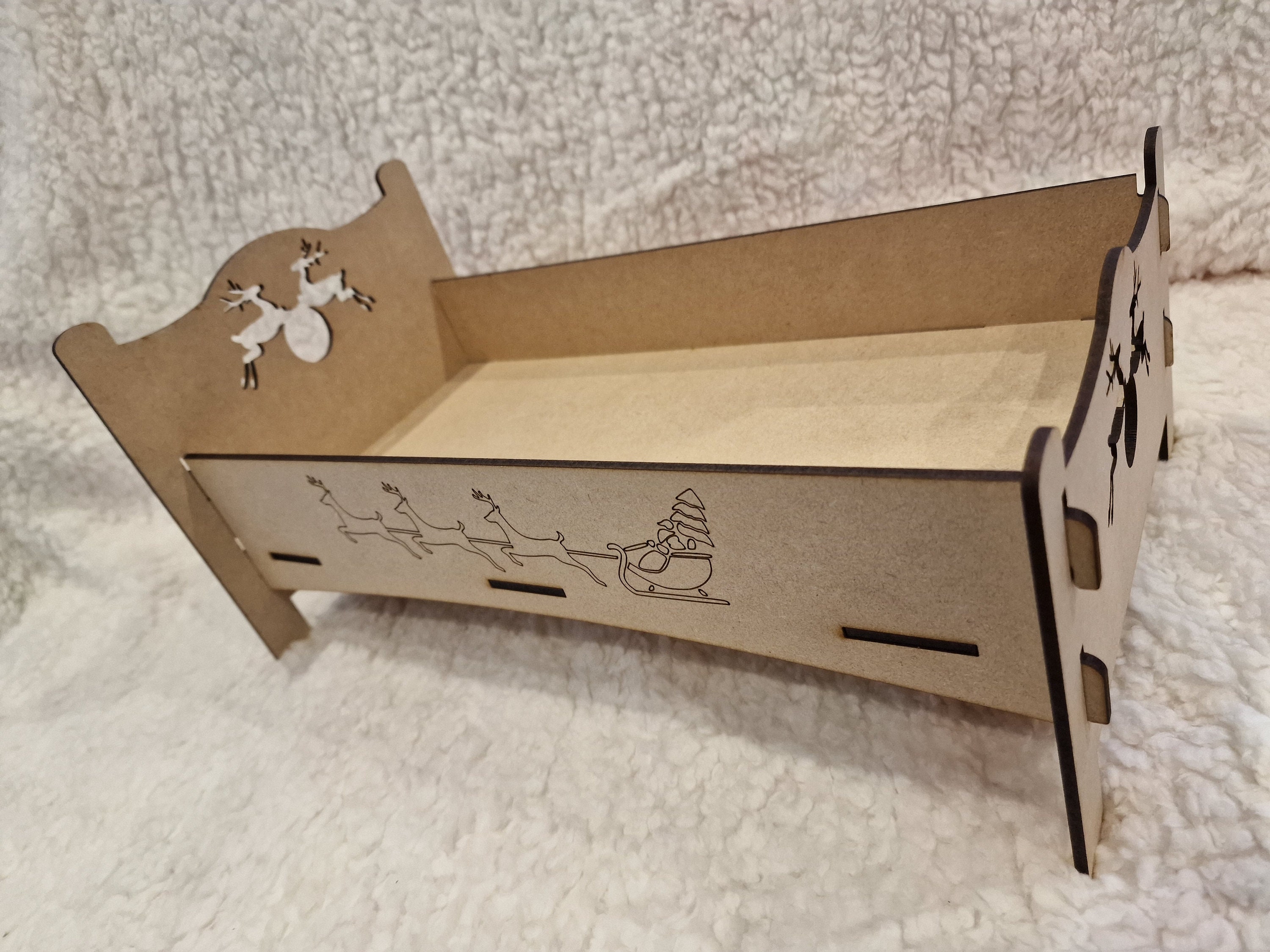Elf Doll Bed Digital SVG for Laser Cut 3MM Make A Bed for Your Naughty ...