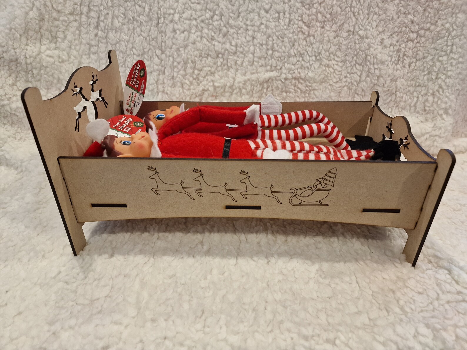 Elf Doll Bed Digital SVG for Laser Cut 3MM Make A Bed for Your Naughty ...