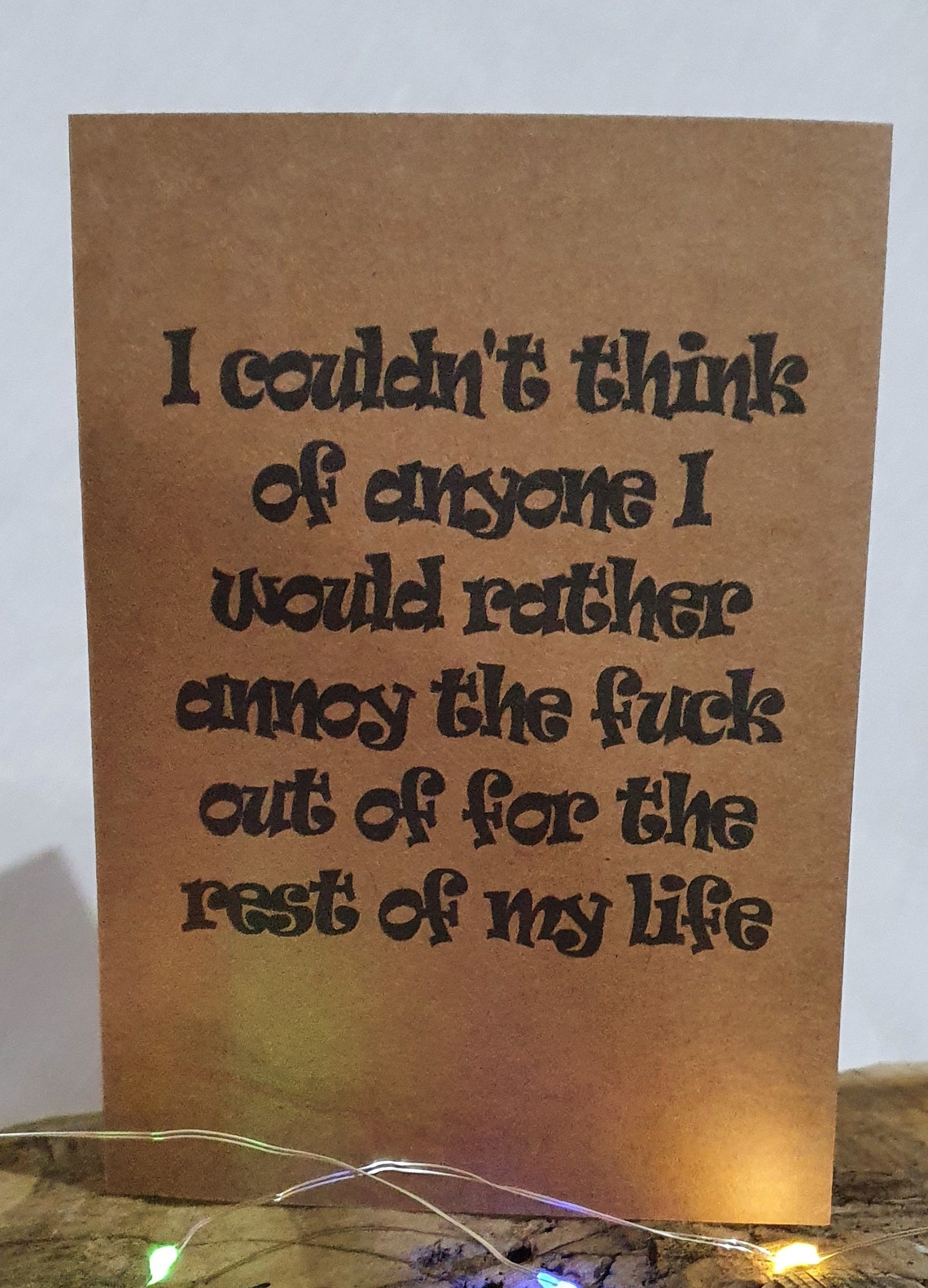 Rude Greeting Card I couldn't think of anyone I would | Etsy