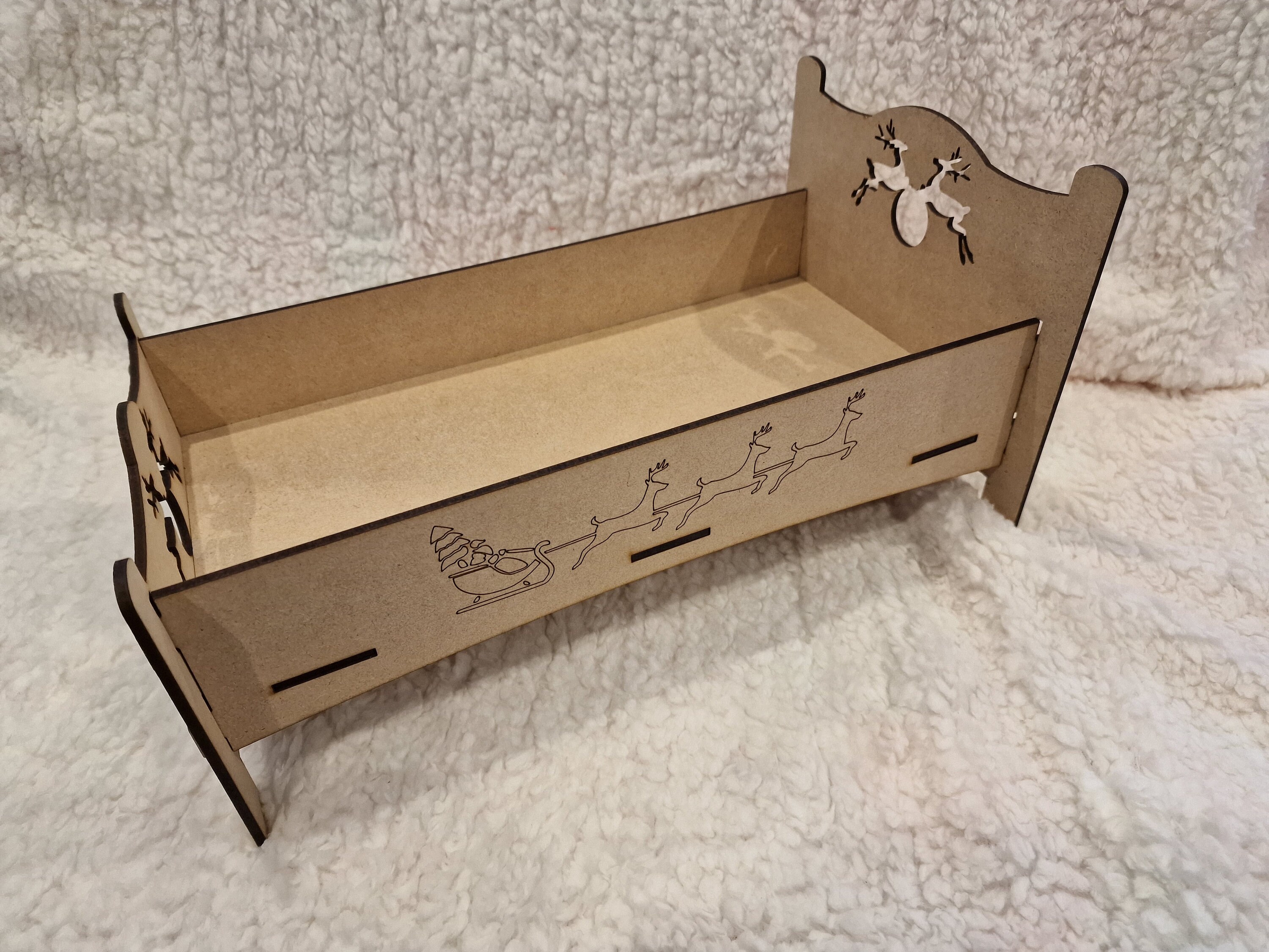 Elf Doll Bed Digital SVG for Laser Cut 3MM Make A Bed for Your Naughty ...