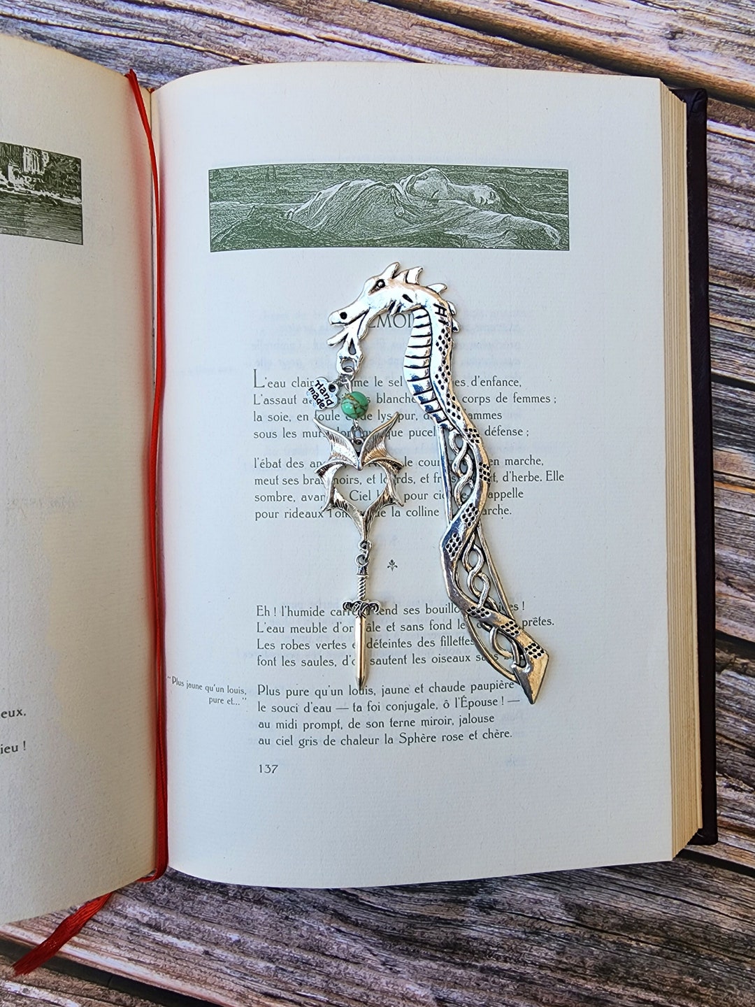 Cute Bookmark, Custom Bookmark, Metal Bookmark, Dragon Bookmark ...