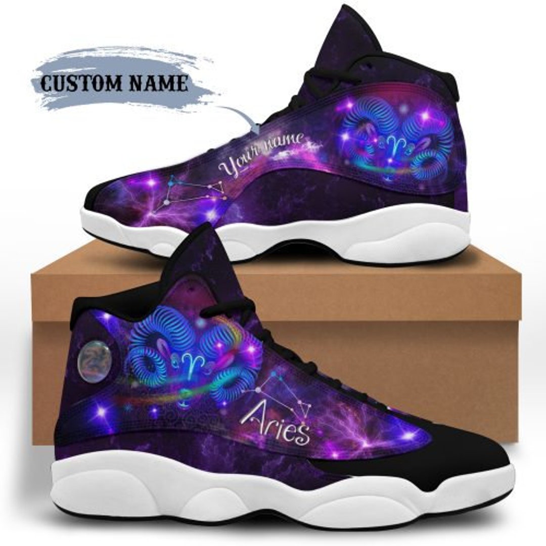 Aries Zodiac Sign Personalized Men Women High Top Sneakers, Custom ...