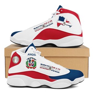 Dominican Country Flag Dominican High Top Custom Name - Etsy