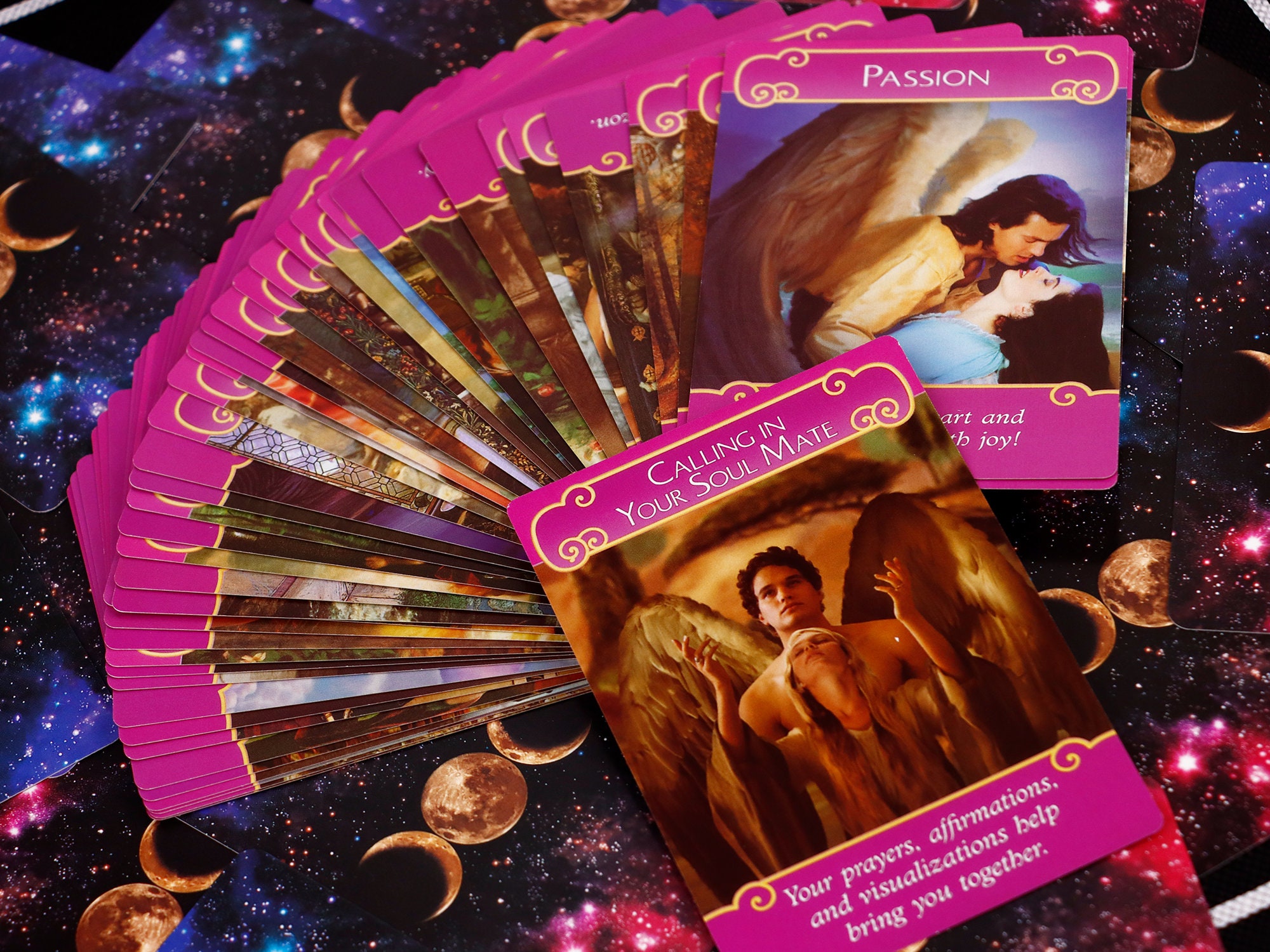 The Romance Angels oracle cards deck with book Pink oracle | Etsy