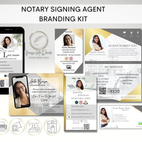 Notary Notary Signing Agent Branding Notary Signing Flyers - Etsy