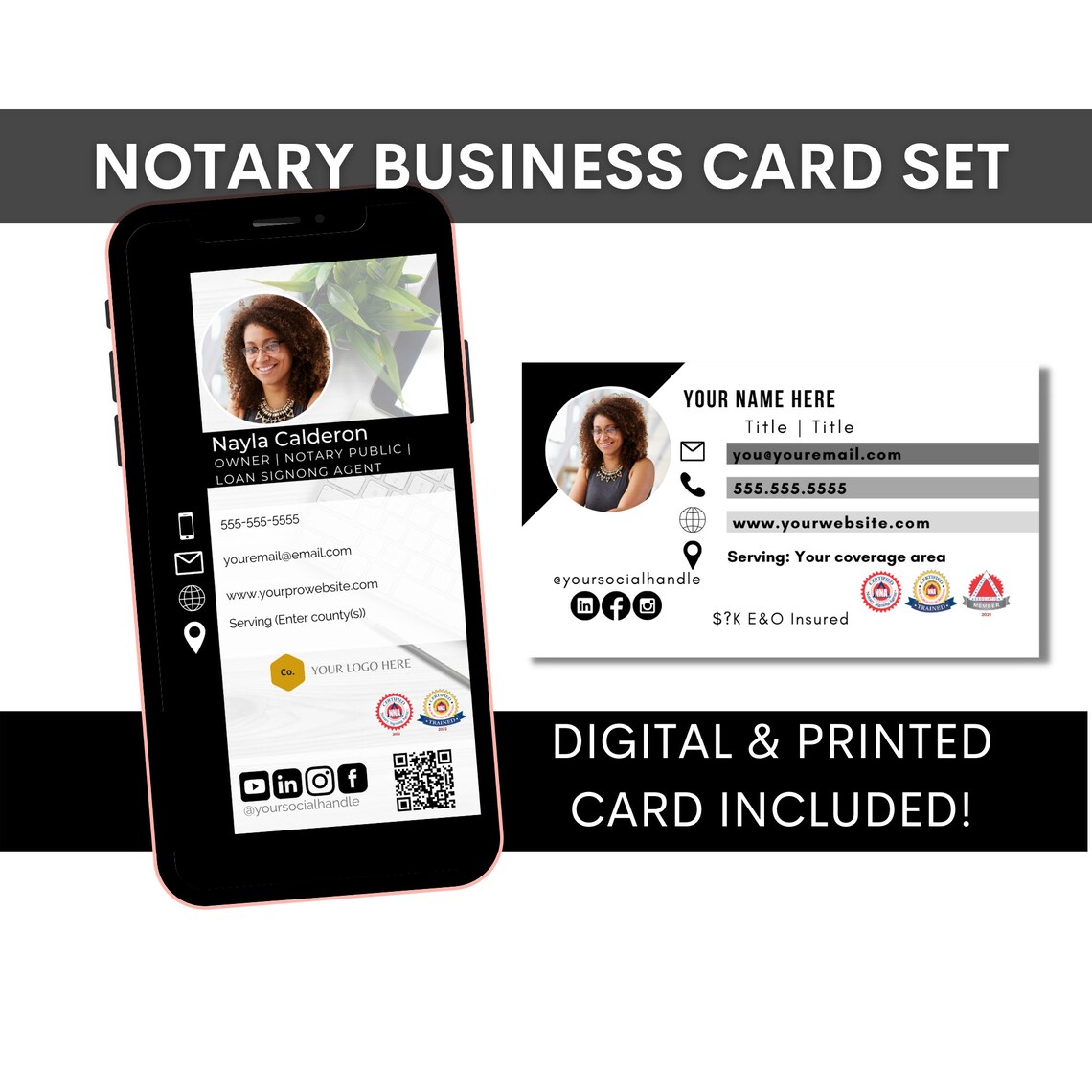 Editable Notary Branding Bundle Loan Signing Agent Branding - Etsy