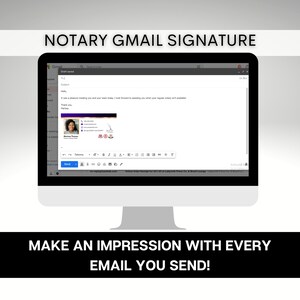 Notary Gmail Signature Template,editable Email Signature for Notary ...
