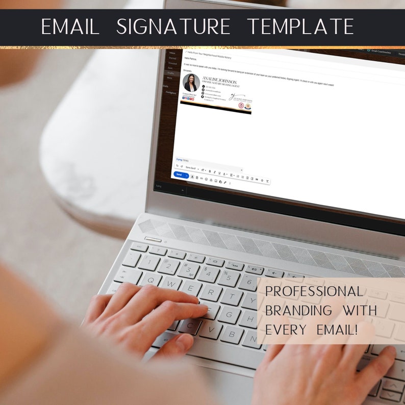 Notary Gmail Signature Template,editable Email Signature for Notary ...