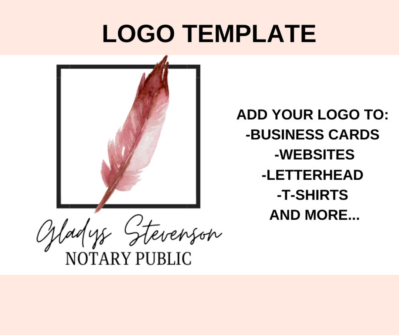 Notary Public Logo Template 2 Designs included | Etsy