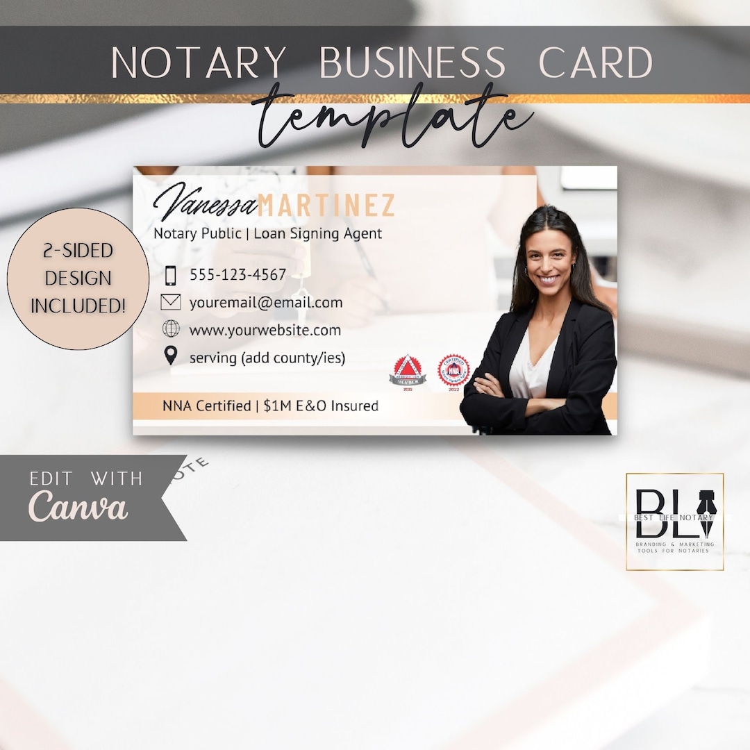 Notary Business Cards Loan Signing Agent Card Notary Signing - Etsy