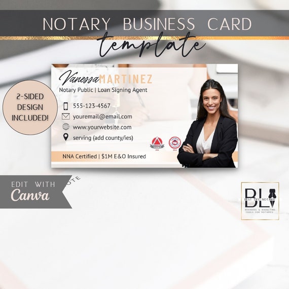 Notary Business Cards Loan Signing Agent Card Notary Signing - Etsy