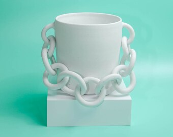 Decorative Ceramic Vase Handmade Chain Vase Wheel Thrown - Etsy