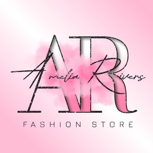 Pastel Pink Logo, Beauty Logo, Premade Logo, Blush Pink Logo, Black ...