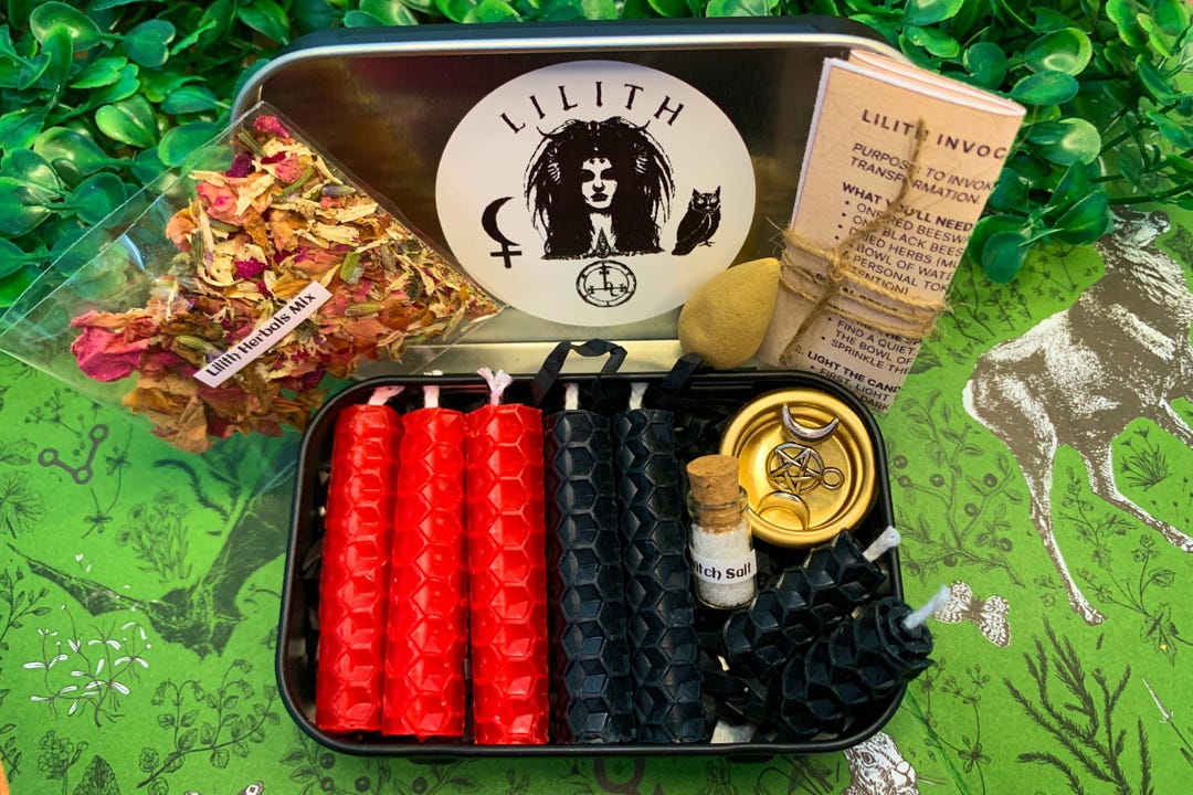 LILITH Pocket Altar, Mini Lilith Goddess Travel Altar Kit, Beeswax ...