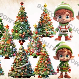 XXL Christmas PNG Clipart, Christmas Images Bundle, Santa, Deer ...