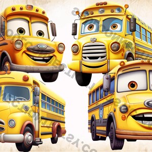 Back to School PNG Clipart Bundle, School Bus, Shcoolboy, Schoolgirl ...