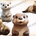 Otter Clipart Bundle, Nursery PNG Images (digital Download - Etsy