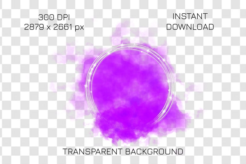 Purple Smoke Logo Background PNG 300 DPI Silver Circle Ring - Etsy