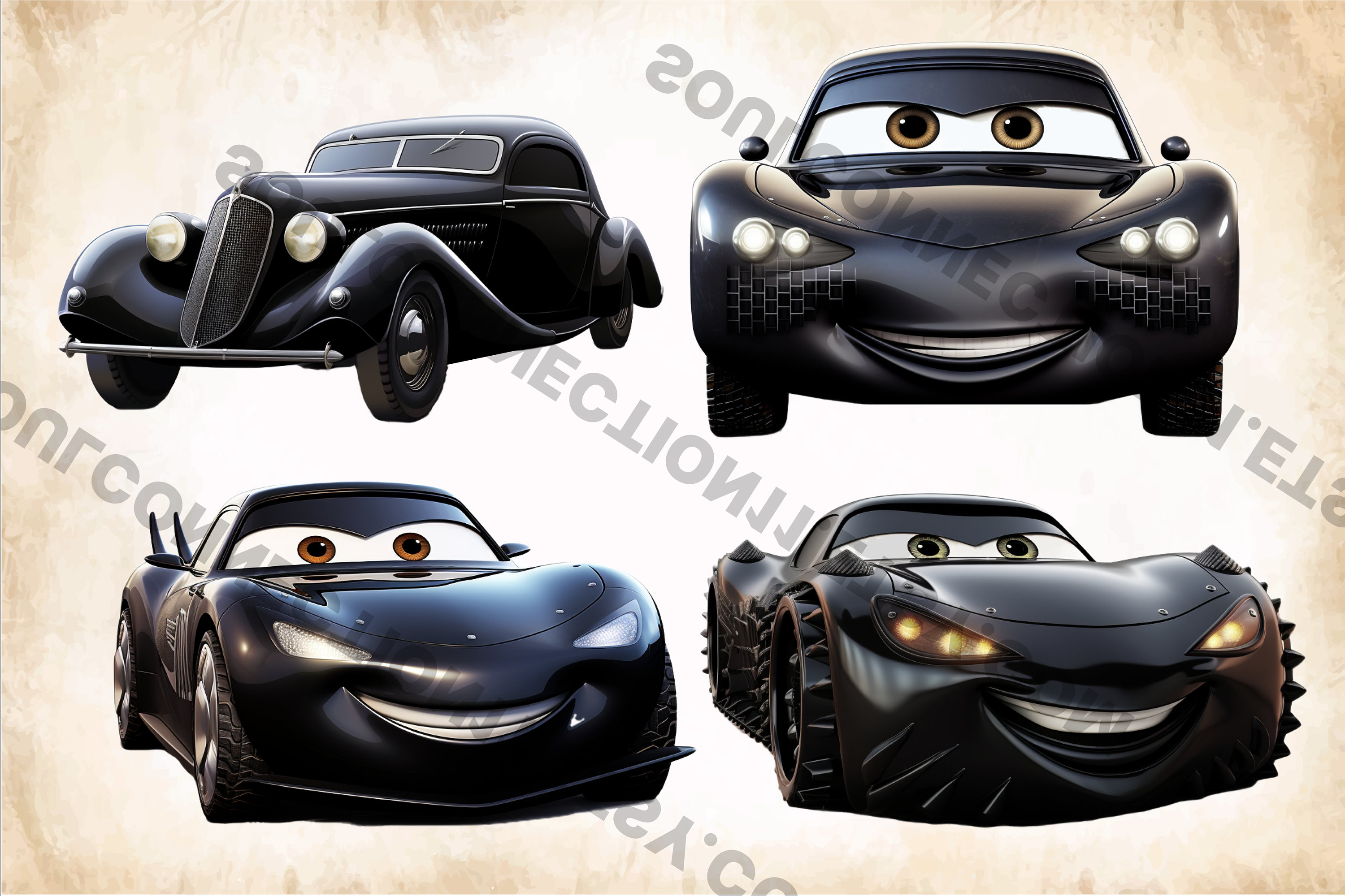 Black Cars PNG Clipart Cartoon Cars Images Bundle - Etsy