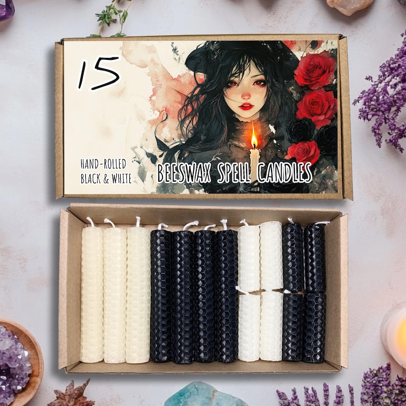 White Witch Pillar Candle - Etsy