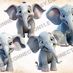 Safari Animals PNG Clipart, Cute African Animals Bundle, Sublimation ...
