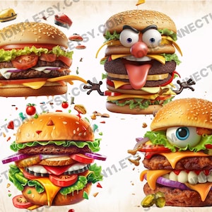 Fast Food PNG Clipart, Junk Food Stickers Bundle, Burger, Pizza, French ...