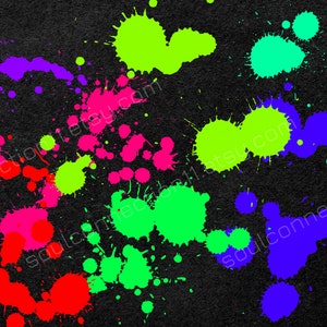 33 NEON Colors Splash PNG, Bright Colors Splash Clipart, Digital Neon ...