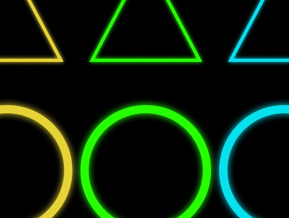 70 formas de neón figuras geométricas de neón efecto de luz - Etsy México