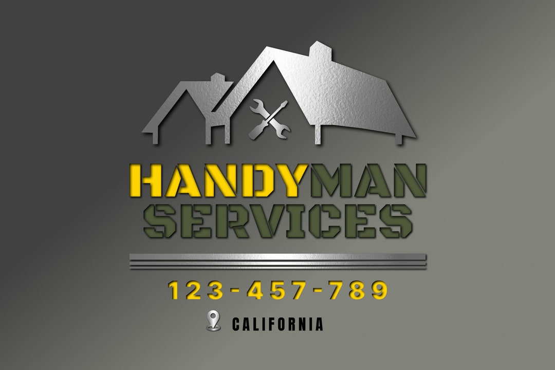 Handyman Logo, Handyman Services, Construction Logo, Premade Logo ...