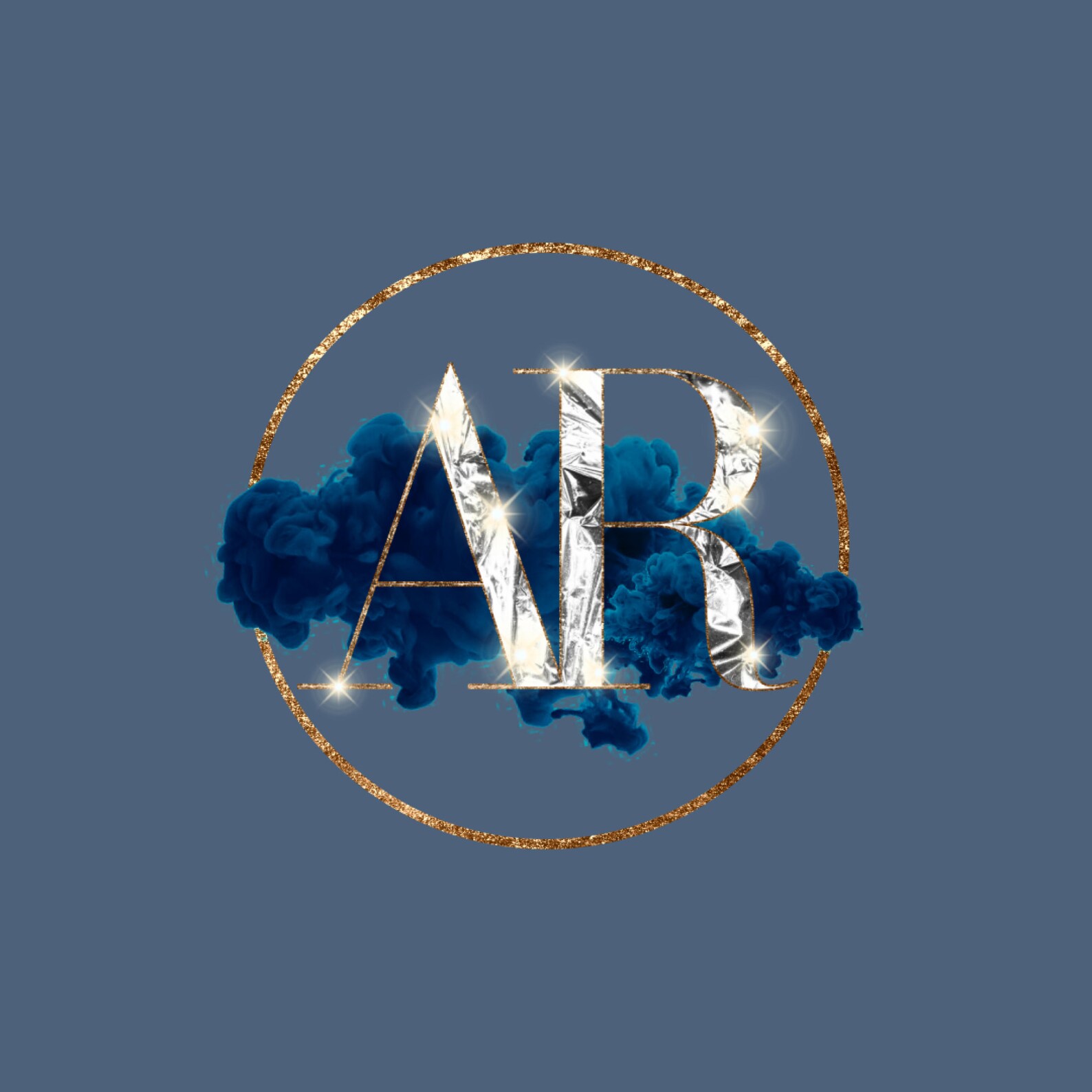 Blue Logo Silver Glitter Logo Gold Sparkle Logo Blue - Etsy