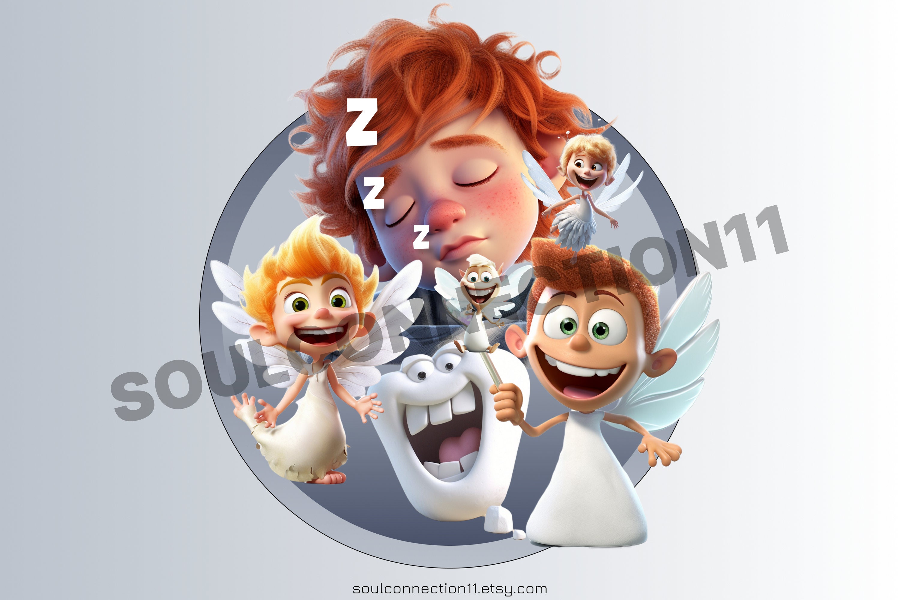 Tooth Fairy Cake Topper Printable Tooth Cake Centerpiece - Etsy