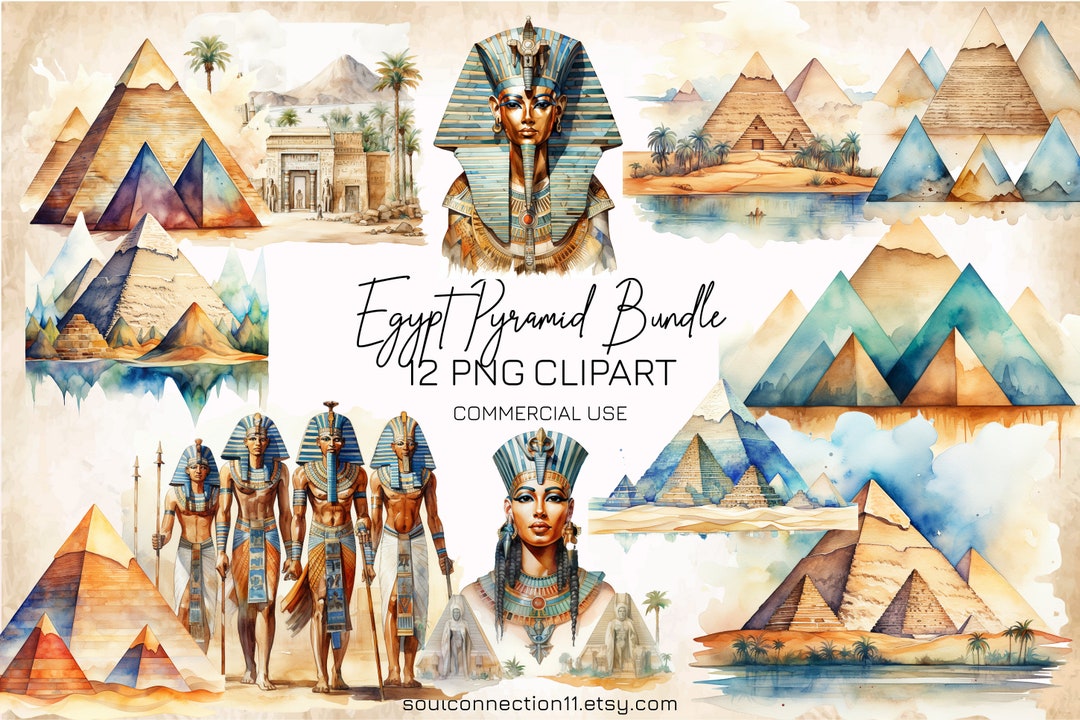 Egypt Pyramid PNG Clipart Bundle, Ancient Egypt Clipart Images ...
