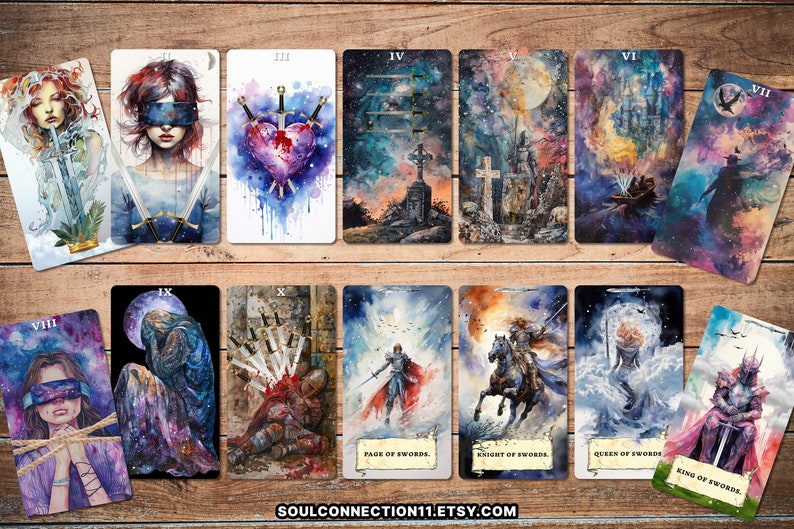 Complete Printable 78 Card Deck Tarot of the Cosmic Universe. Rider ...