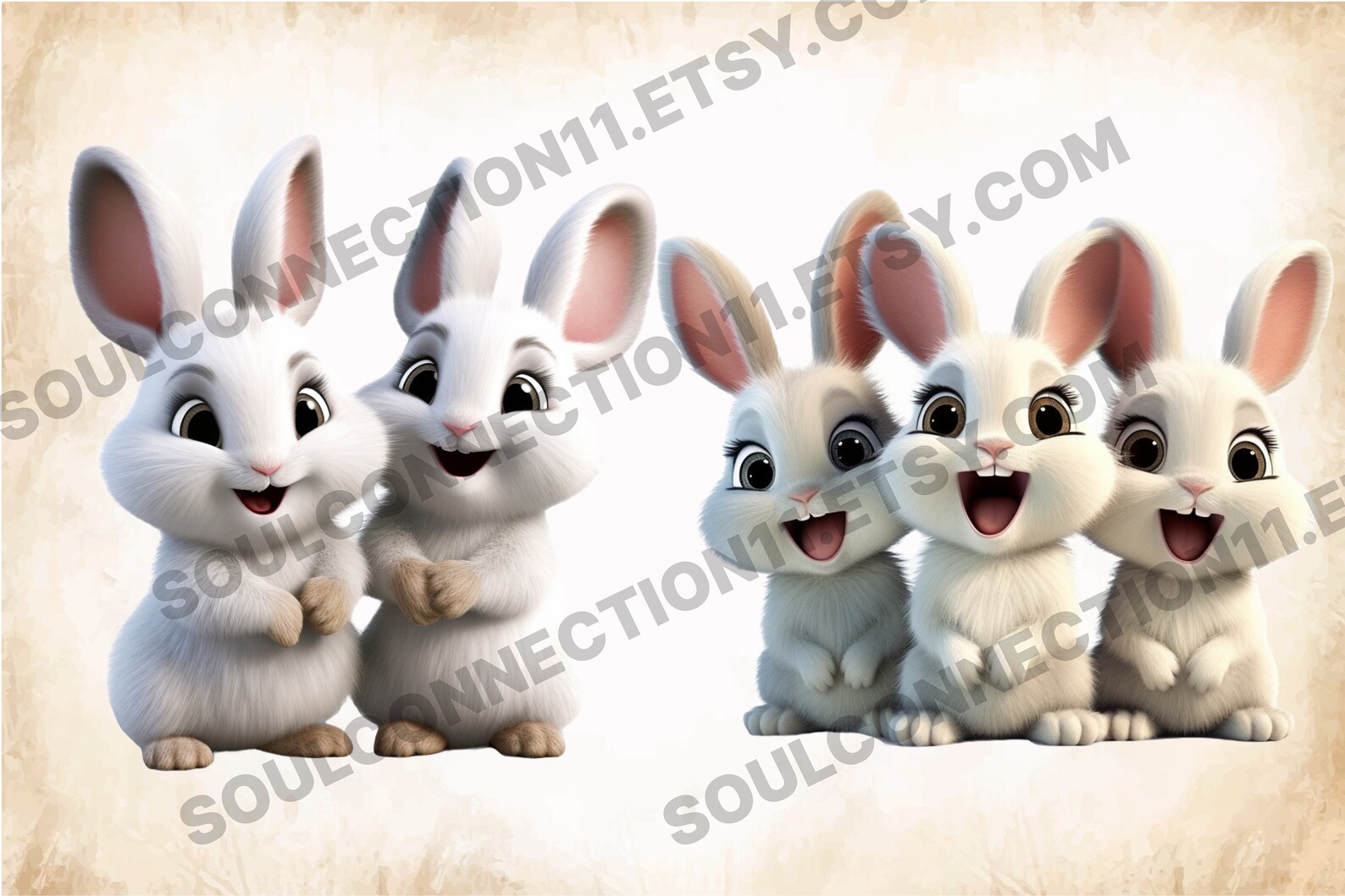 Rabbit Family PNG Clipart Bundle Rabbit House Rabbit Baby - Etsy