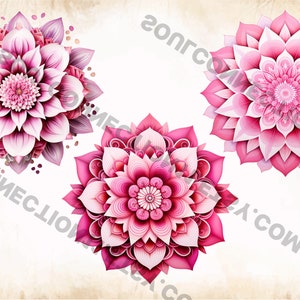 Flower Mandala PNG Clipart, Mandala Images Bundle, Sublimation Design ...