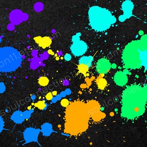 33 NEON Colors Splash PNG, Bright Colors Splash Clipart, Digital Neon ...