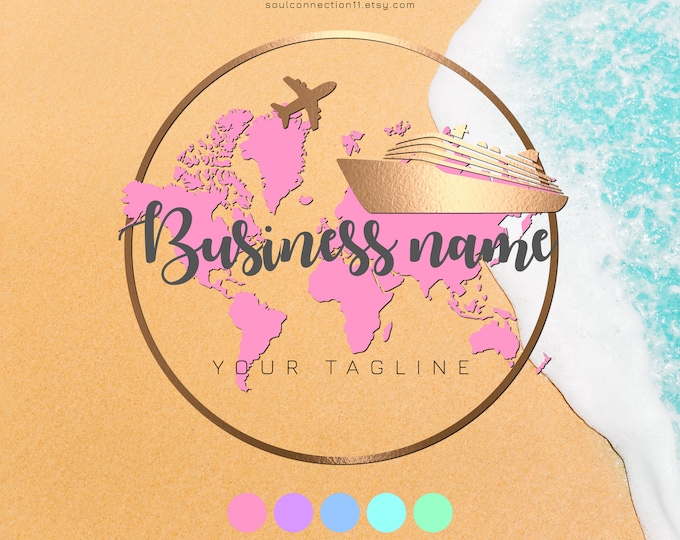 Travel Agency Custom Logo, Pilot Cartoon Logo, Travel Agent Logo ...