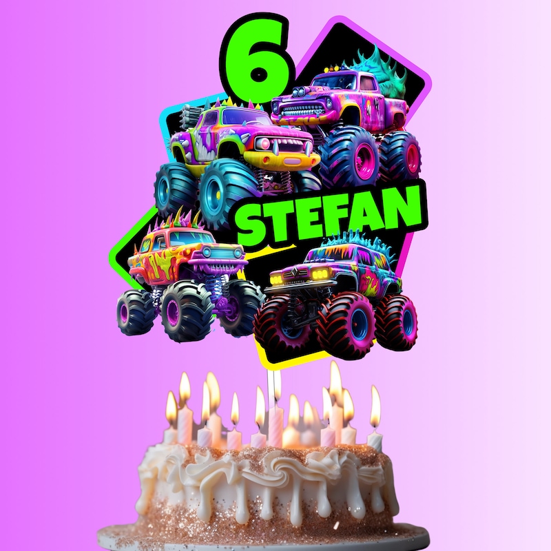 Monster Truck Cake Topper - Etsy