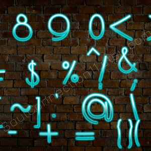 Ice Cold NEON Alphabet PNG, Blue Neon Letters and Numbers, Neon Letters ...