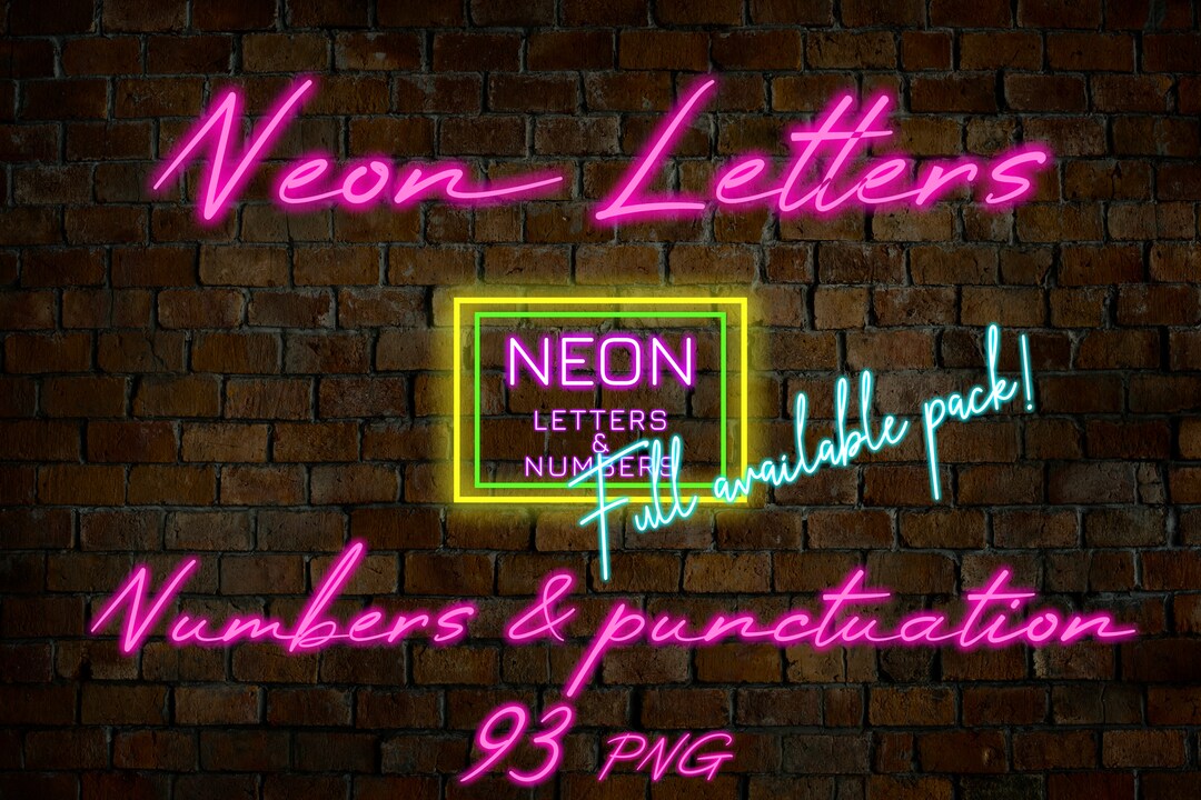 Pink Neon Alphabet Clipart, Neon Letters Clipart PNG, Digital Neon Font ...