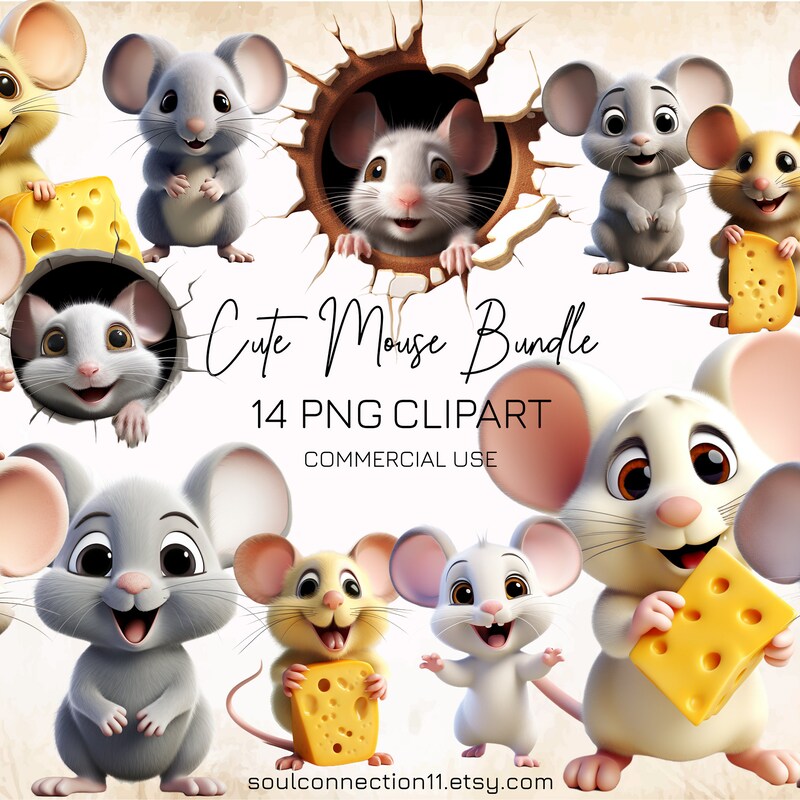 Mice and Cheese - Etsy