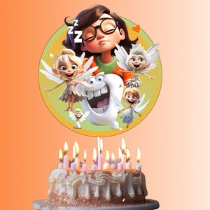 Tooth Fairy Cake Topper, Printable Tooth Cake Centerpiece, Fallen Tooth ...