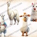 Llama PNG Clipart Bundle Cute Llama Clipart Alpaca Clipart - Etsy