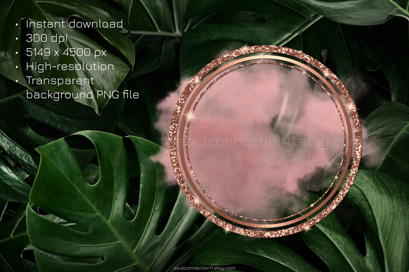 Pink Logo Background PNG, Rose Gold Logo Frame, Glitter Logo Border ...