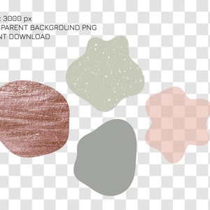 Abstract Shapes Clipart, Boho Figures PNG, Bohemian Spot Bundle ...
