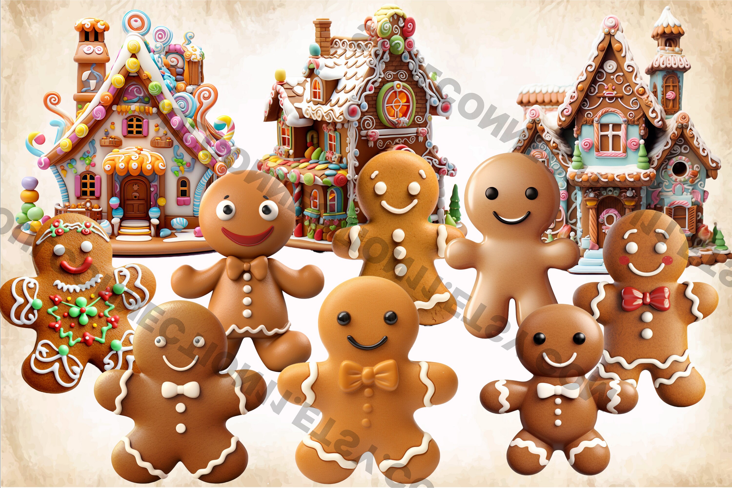 XXL Christmas PNG Clipart, Christmas Images Bundle, Santa, Deer ...